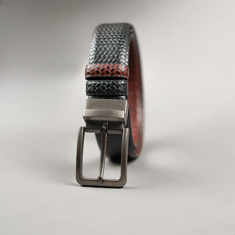 Axel Pati Pattern Belt – Dual Tone Moving Brockless – Urbaland